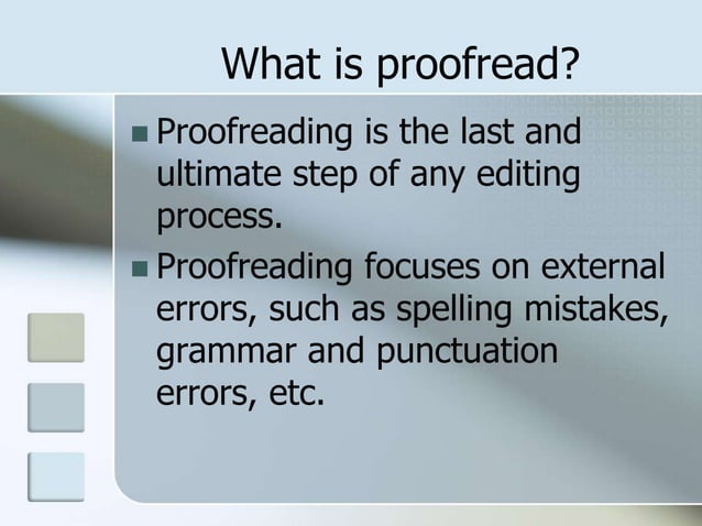 1. unit 5, proofreading | PPTX | Technology & Computing