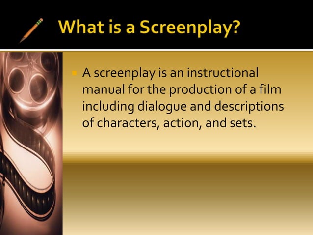 1. introduction to writing a screenplay | PPTX | Screenwriting | Content Production