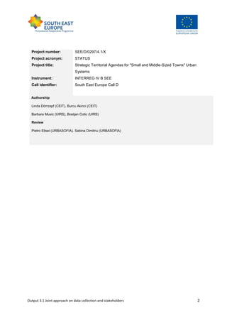 STATUS Collecting data and identifying stakholders | PDF