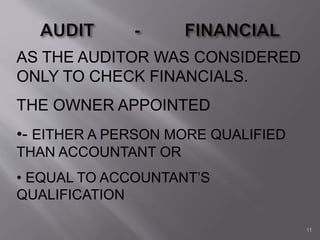 1. history of audit jan 14 | PPT