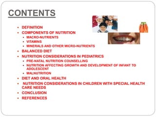 Diet and Nutrition and oral health | PPTX