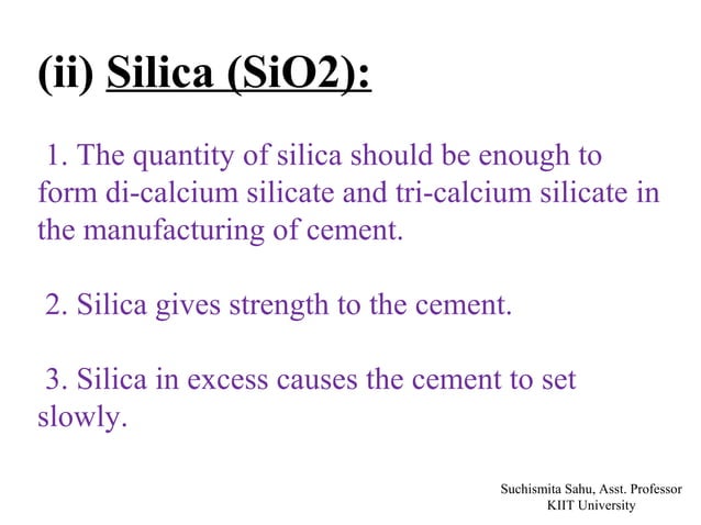 1. cement ppt | PPT | Chemistry | Science