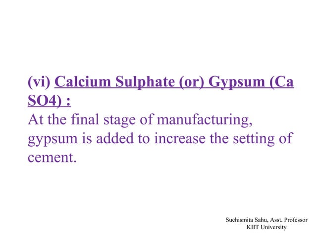 1. cement ppt | PPT | Chemistry | Science