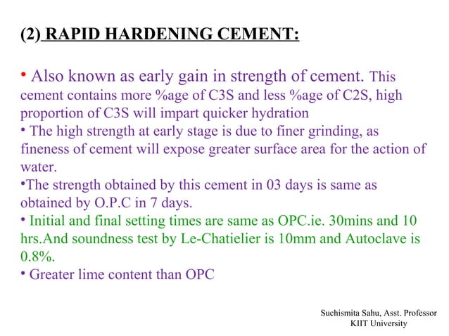 1. cement ppt | PPT | Chemistry | Science
