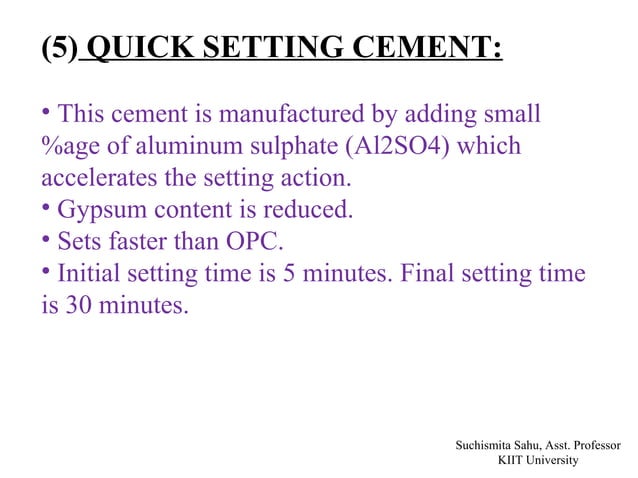 1. cement ppt | PPT | Chemistry | Science
