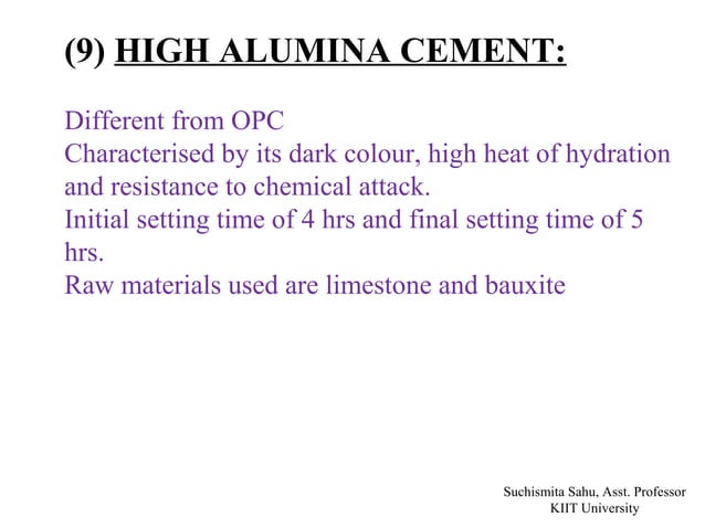 1. cement ppt | PPT | Chemistry | Science