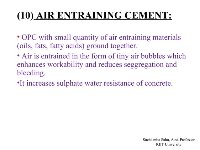 1. cement ppt | PPT | Chemistry | Science