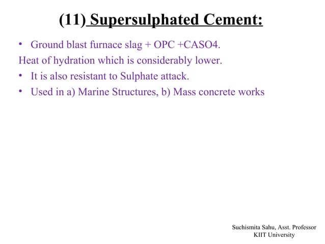 1. cement ppt | PPT | Chemistry | Science