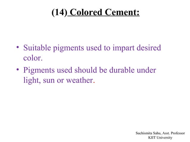 1. cement ppt | PPT | Chemistry | Science