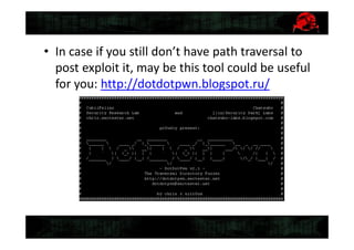 4.1. Path traversal post_exploitation | PPT