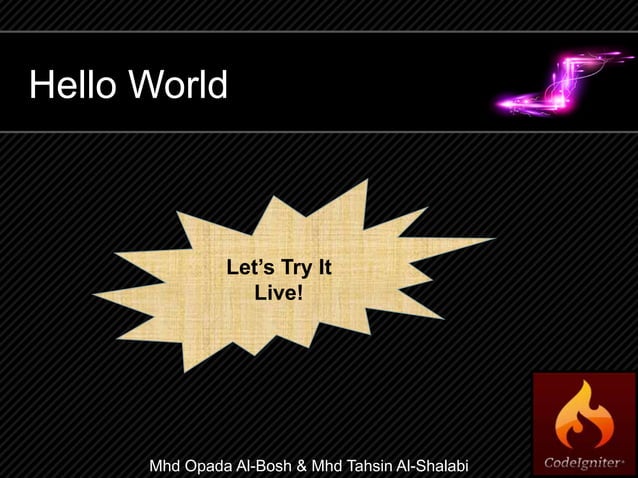 Codeigniter L1 Introduction To Codeigniter Framework Ppt
