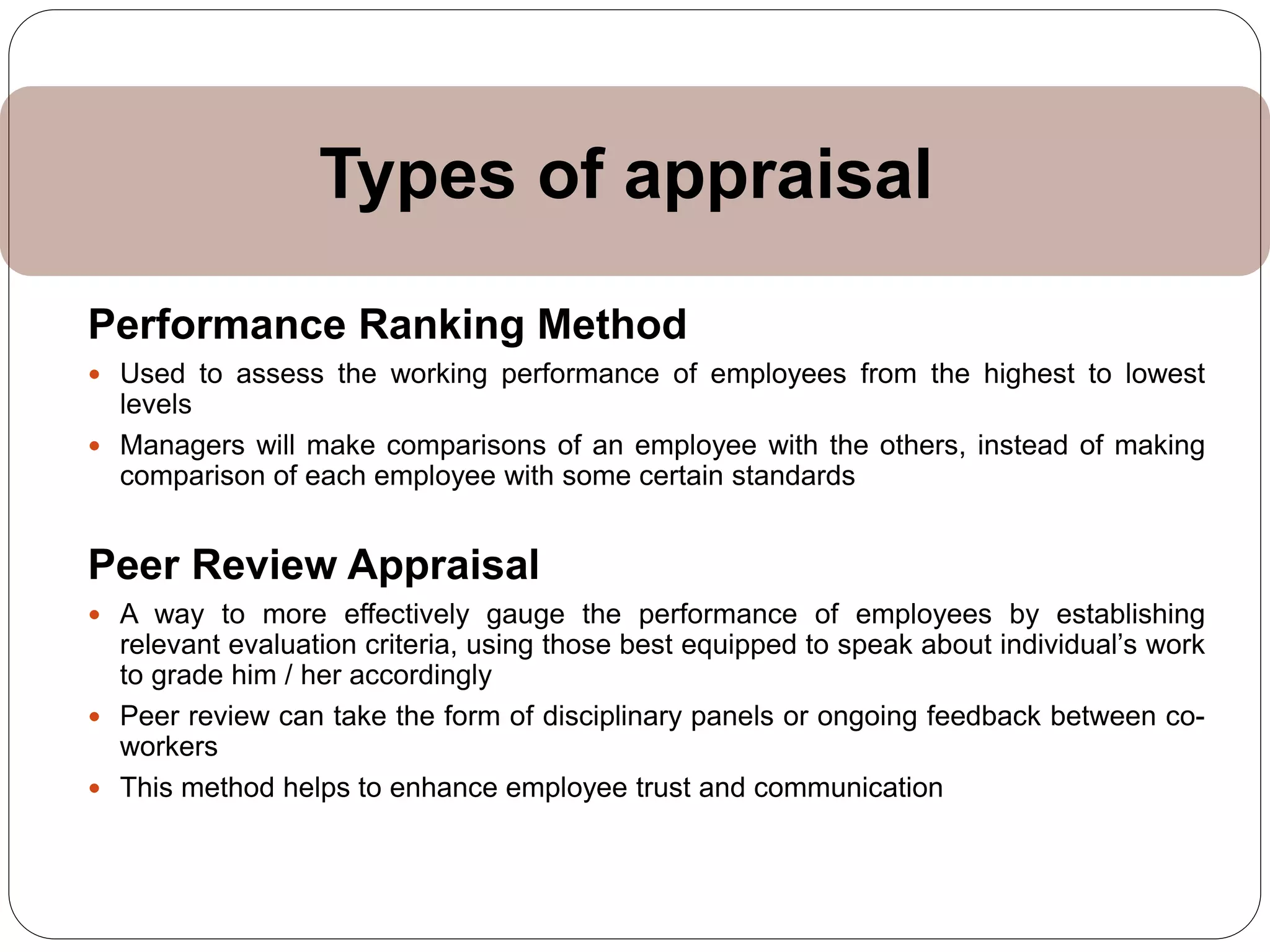 Performance appraisal principles | PPTX