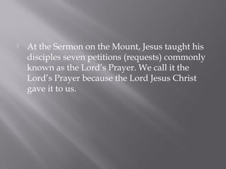 1.e prayer lords prayer | PPT