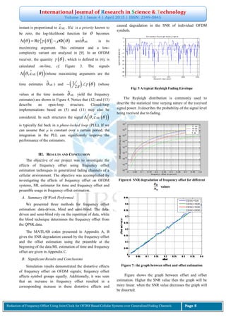 Reduction of Frequency offset Using Joint Clock for OFDM Based Cellular Systems Over Generalized ...