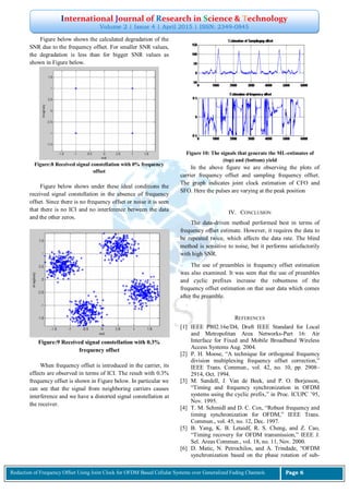 Reduction of Frequency offset Using Joint Clock for OFDM Based Cellular Systems Over Generalized ...