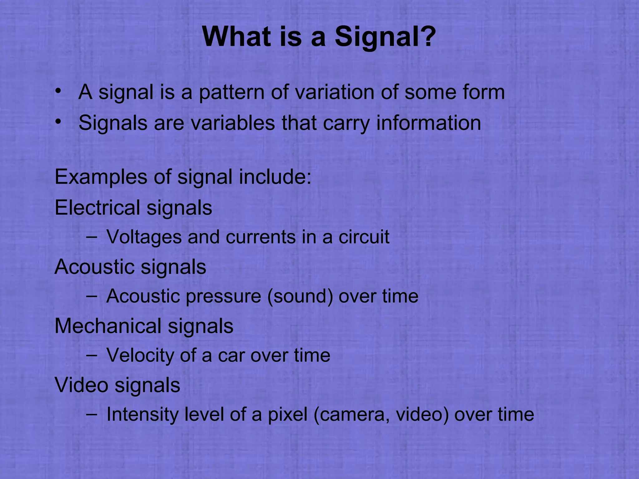 1. signal and systems basics | PPT | Physics | Science