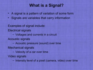 1. signal and systems basics | PPT | Physics | Science