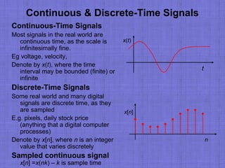 1. signal and systems basics | PPT | Physics | Science