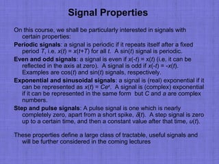 1. signal and systems basics | PPT | Physics | Science