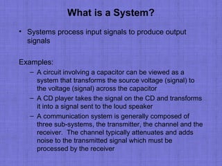 1. signal and systems basics | PPT | Physics | Science