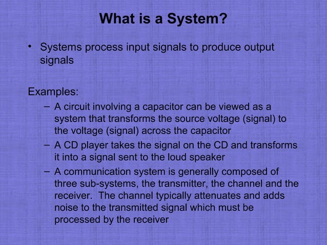 1. signal and systems basics | PPT | Physics | Science