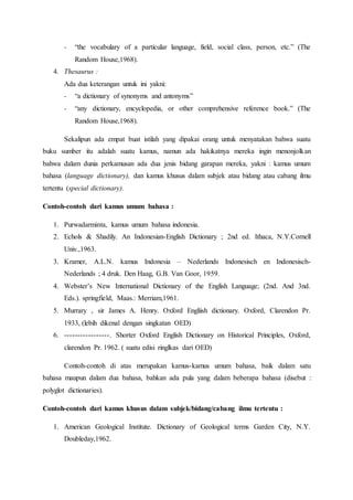 1. lm302 pelayanan referensi t01_analisis kamus | PDF
