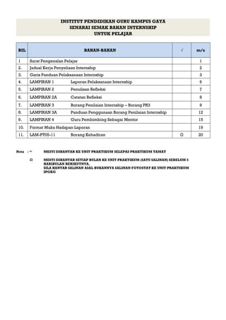 1. cover garis panduan pelaksanaan internship pelajar | PDF