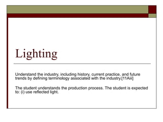 1. introduction to lighting | PPT