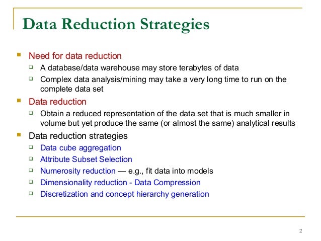 17 Data Reduction