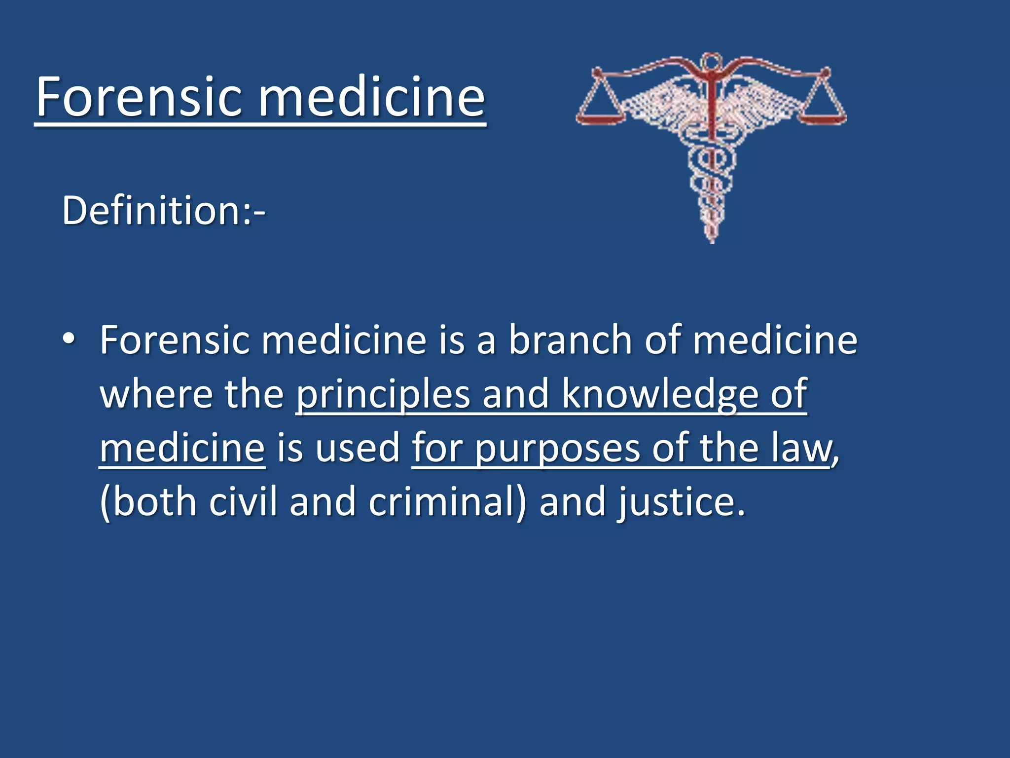 1. Introduction to Forensic Medicine | PPSX