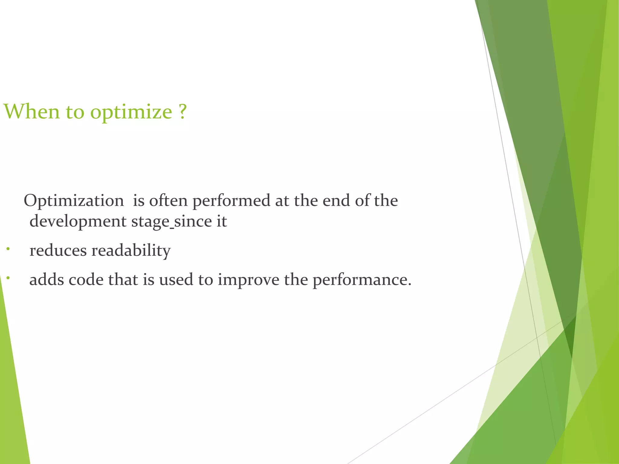 code optimization | PPT