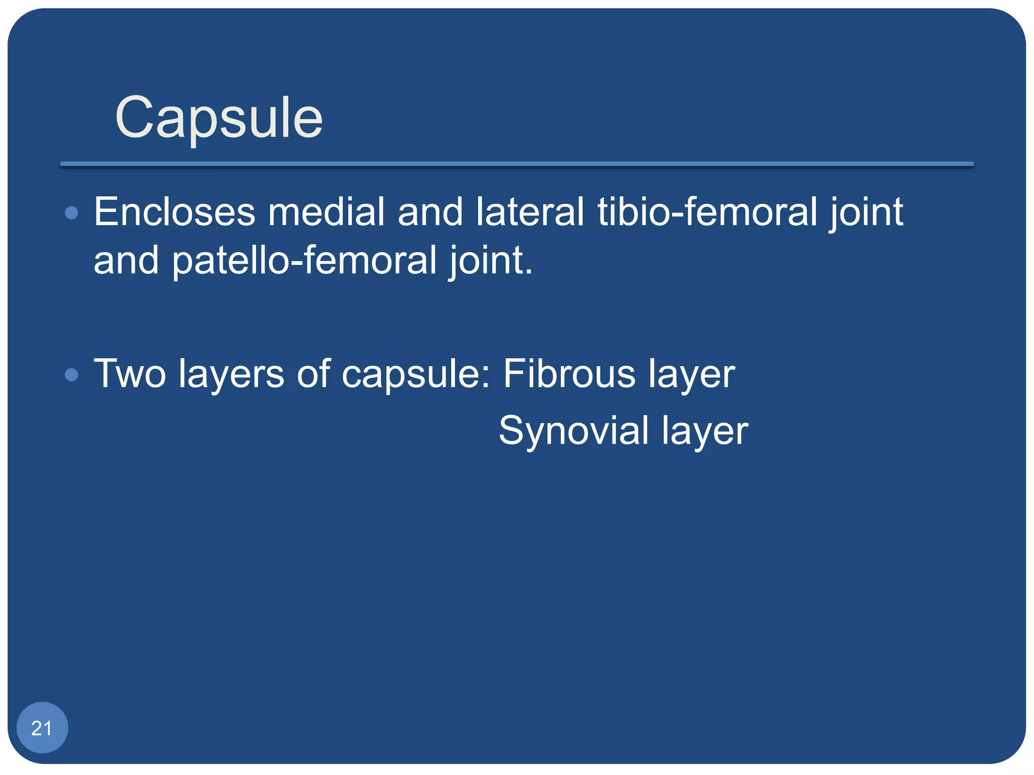 1. biomechanics of the knee joint basics | PPTX
