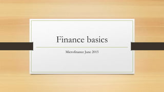 Basics of finance | PPT