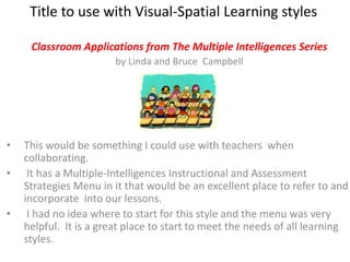 1.3 learning styles project | PPTX