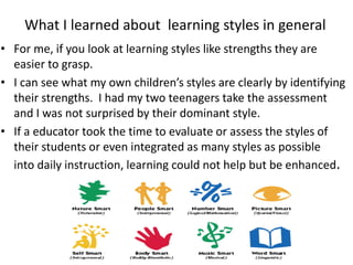 1.3 learning styles project | PPTX