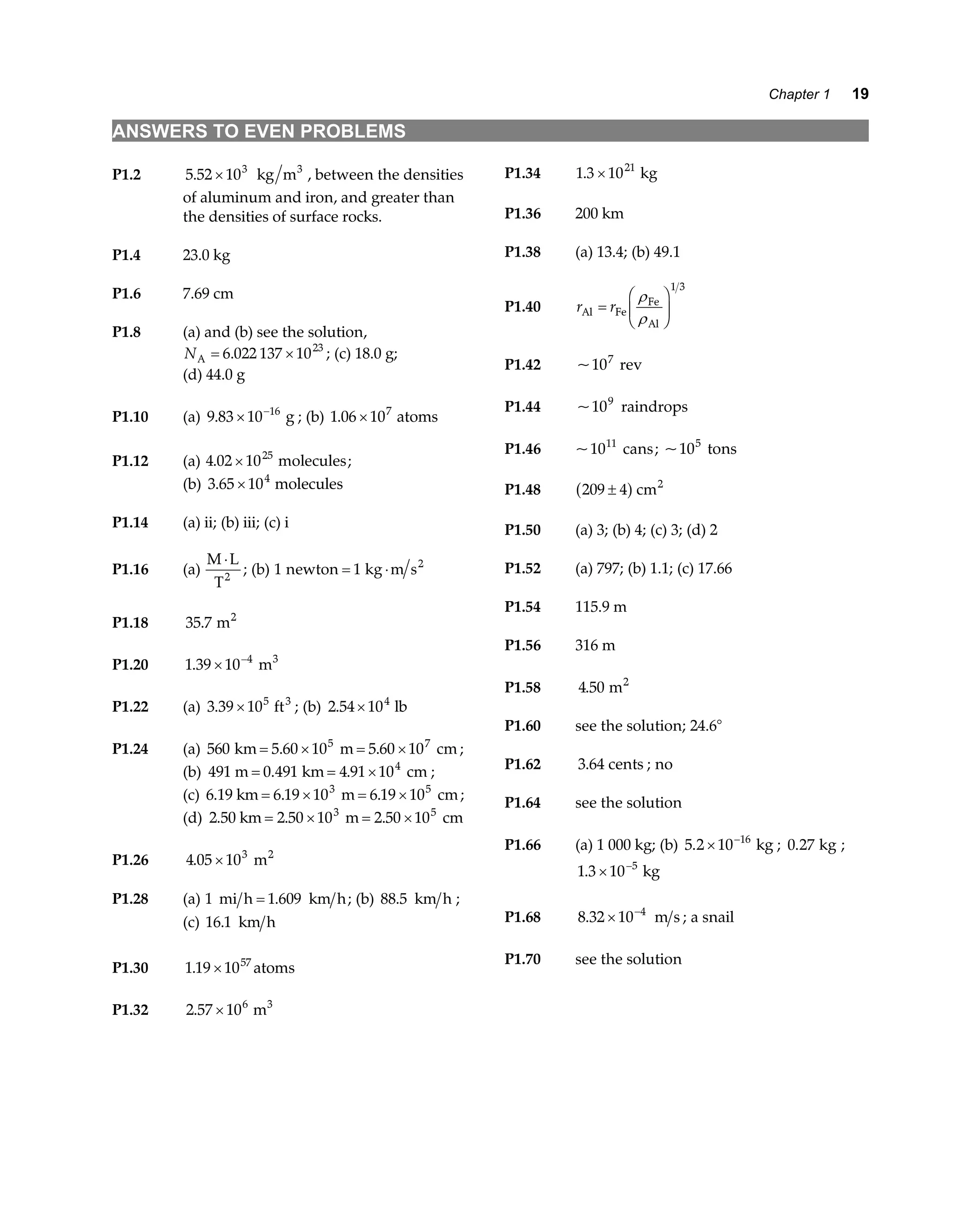 1.2 solutions serway physics 6th edition | PDF