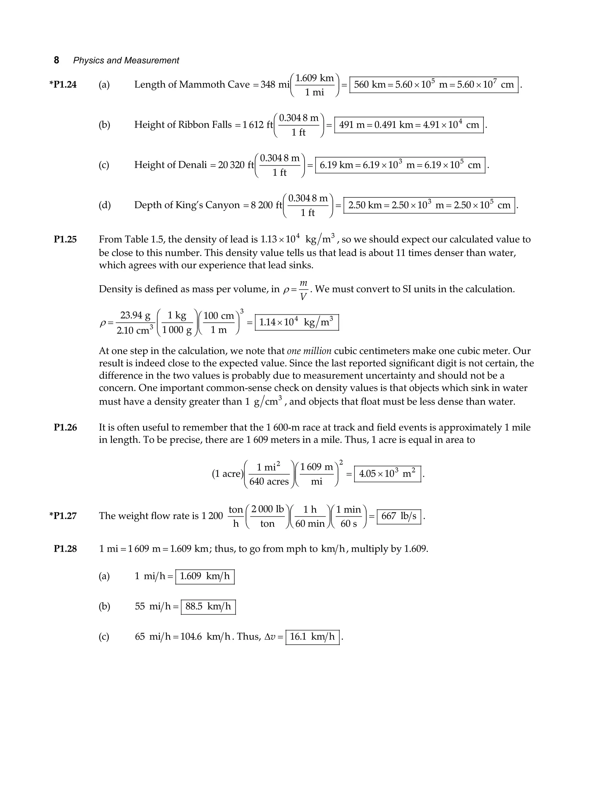 1.2 solutions serway physics 6th edition | PDF