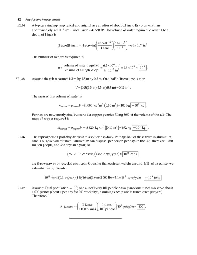 1.2 solutions serway physics 6th edition | PDF