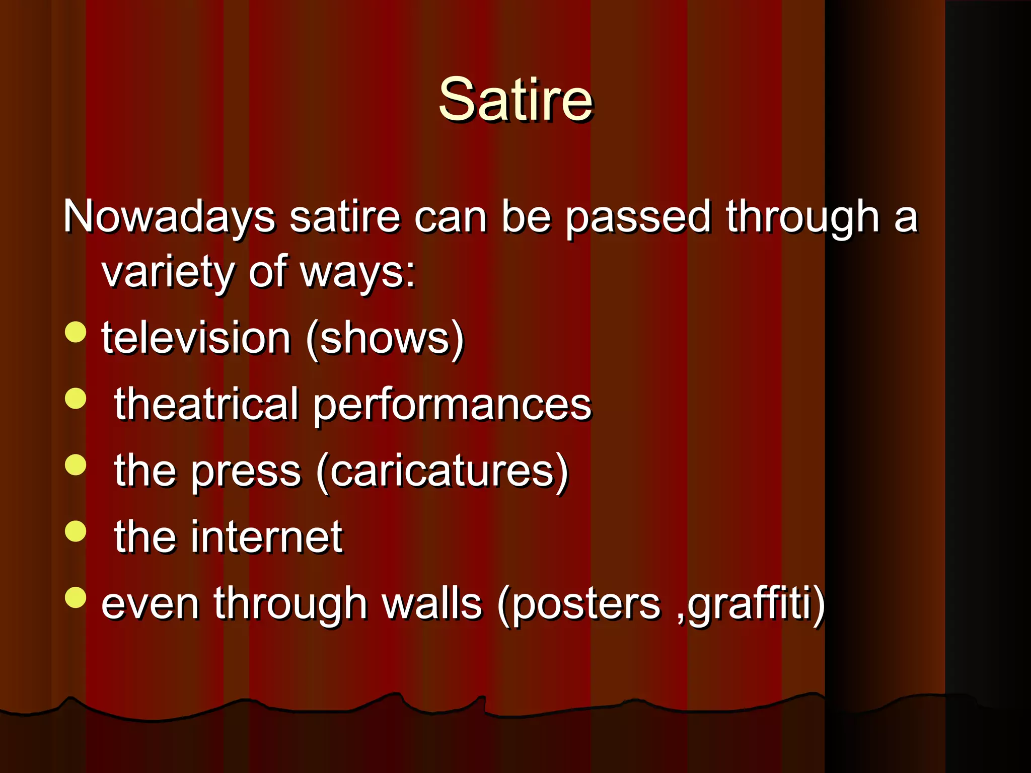 1. the subtle differences between humour, satire and making.. by nef | PPT