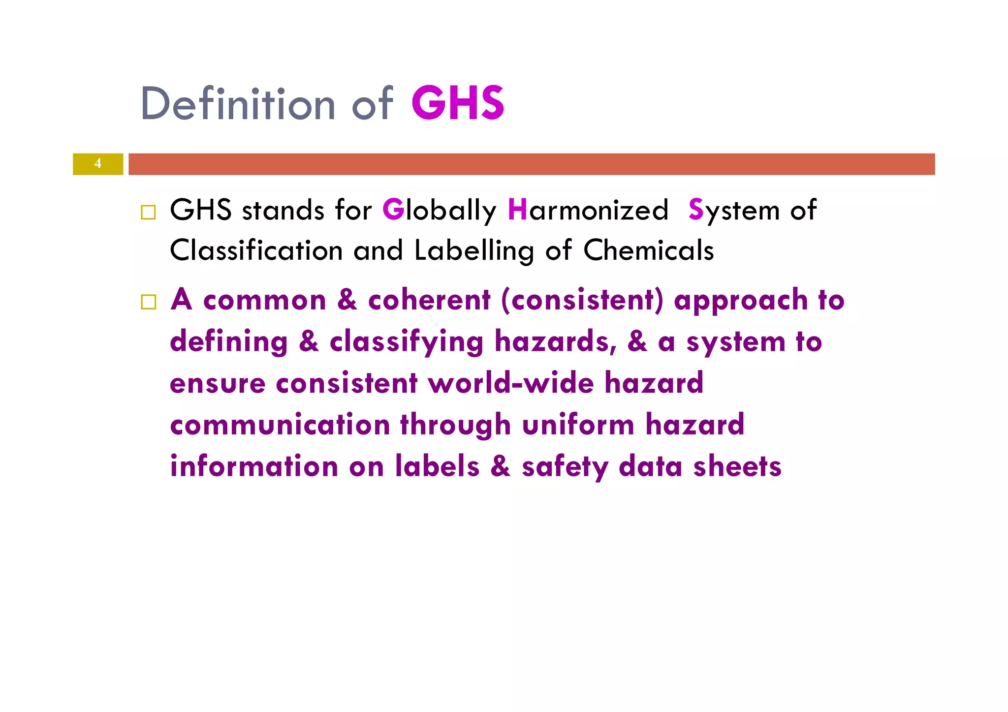 Globally Harmonized System of Classification and Labelling of Chemicals ...