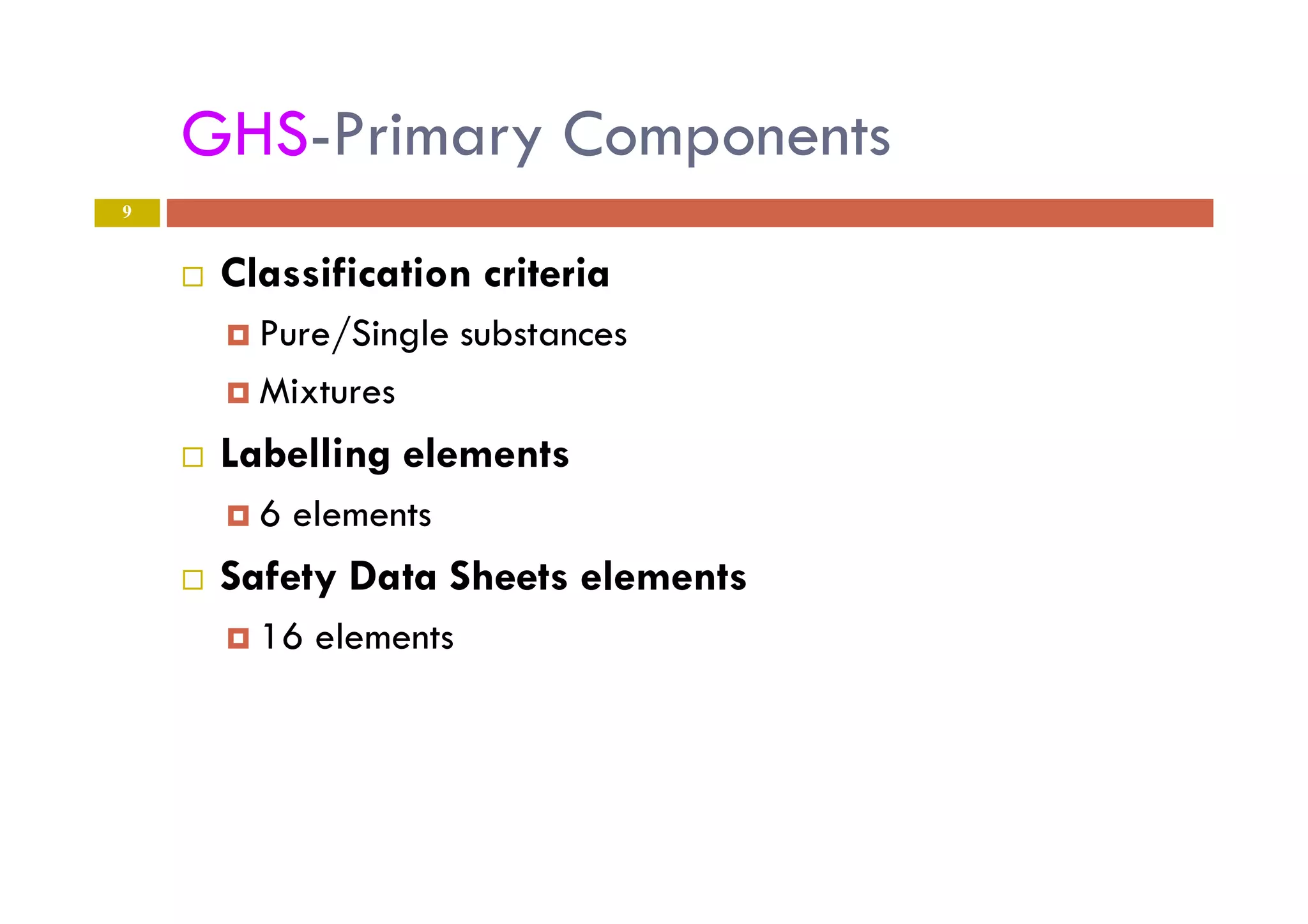 Globally Harmonized System of Classification and Labelling of Chemicals ...