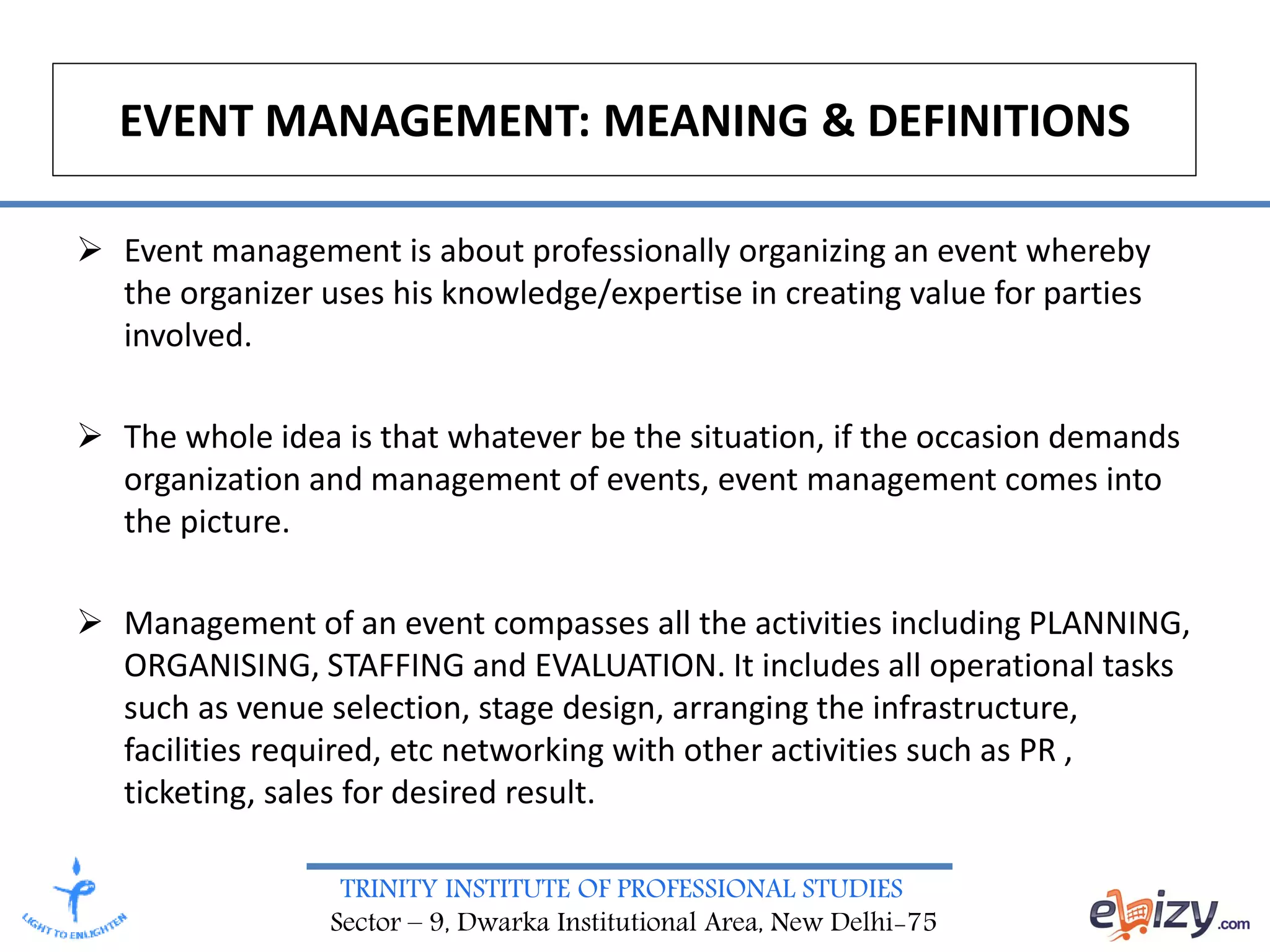 Event Management- Methods & Principles | PDF