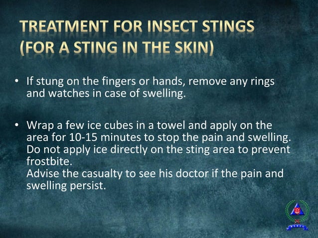 1.3.4 bites & stings | PPT | First Aid | Injuries