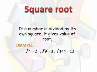 Square And Square Roots | PPTX