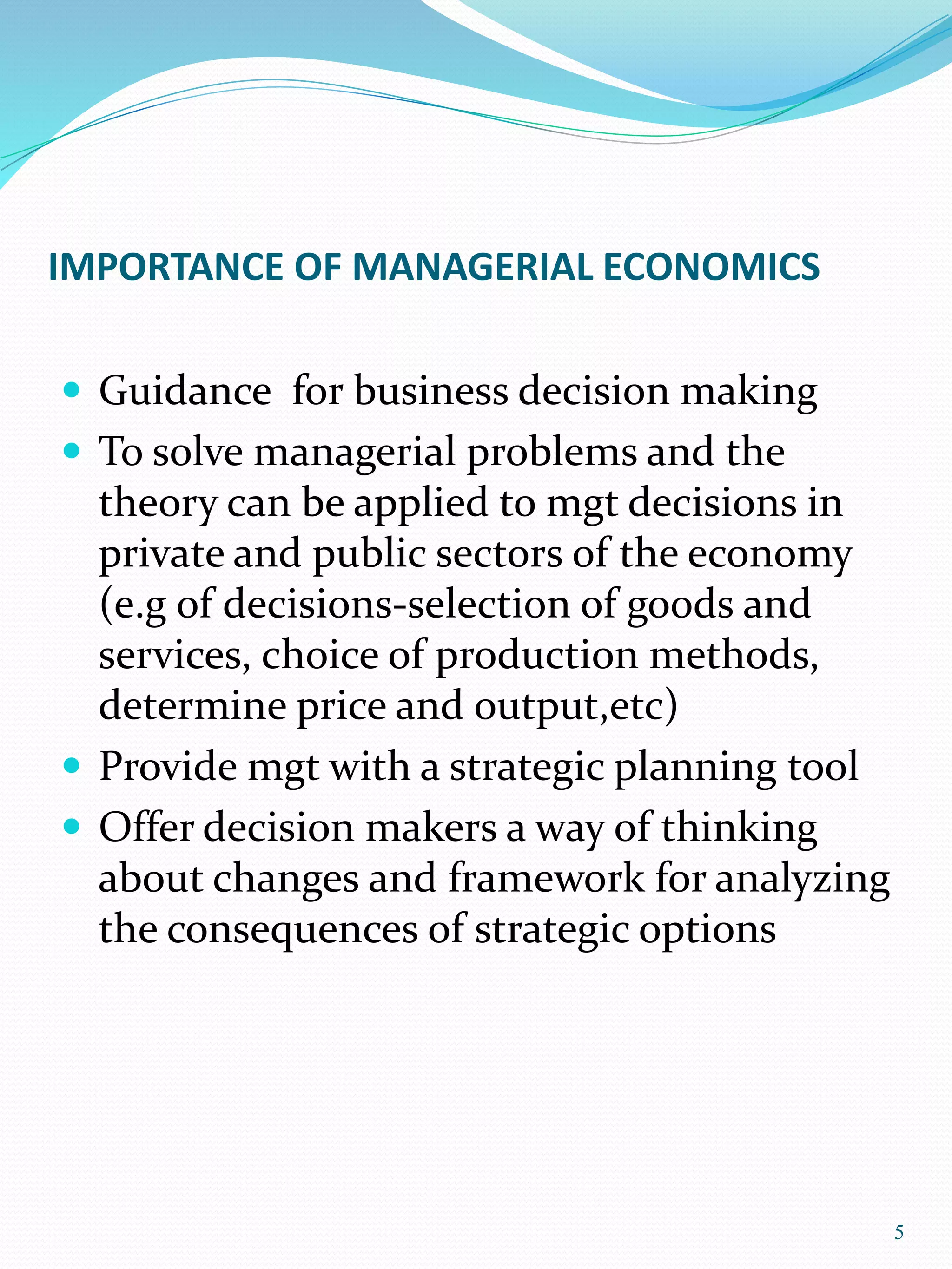 1.0 introduction to managerial economics | PPTX