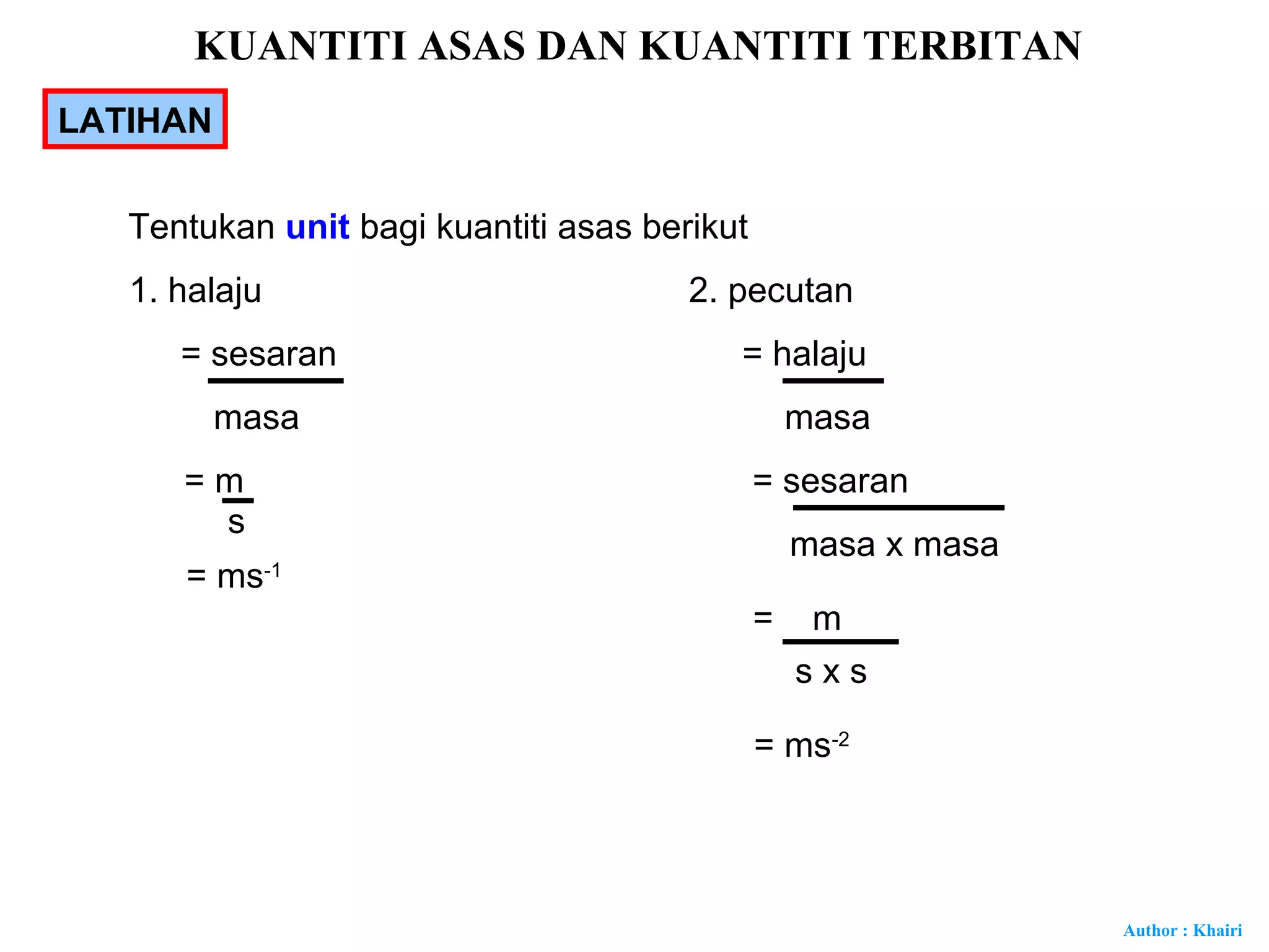 1.kuantiti asas dan kuantiti terbitan | PPS