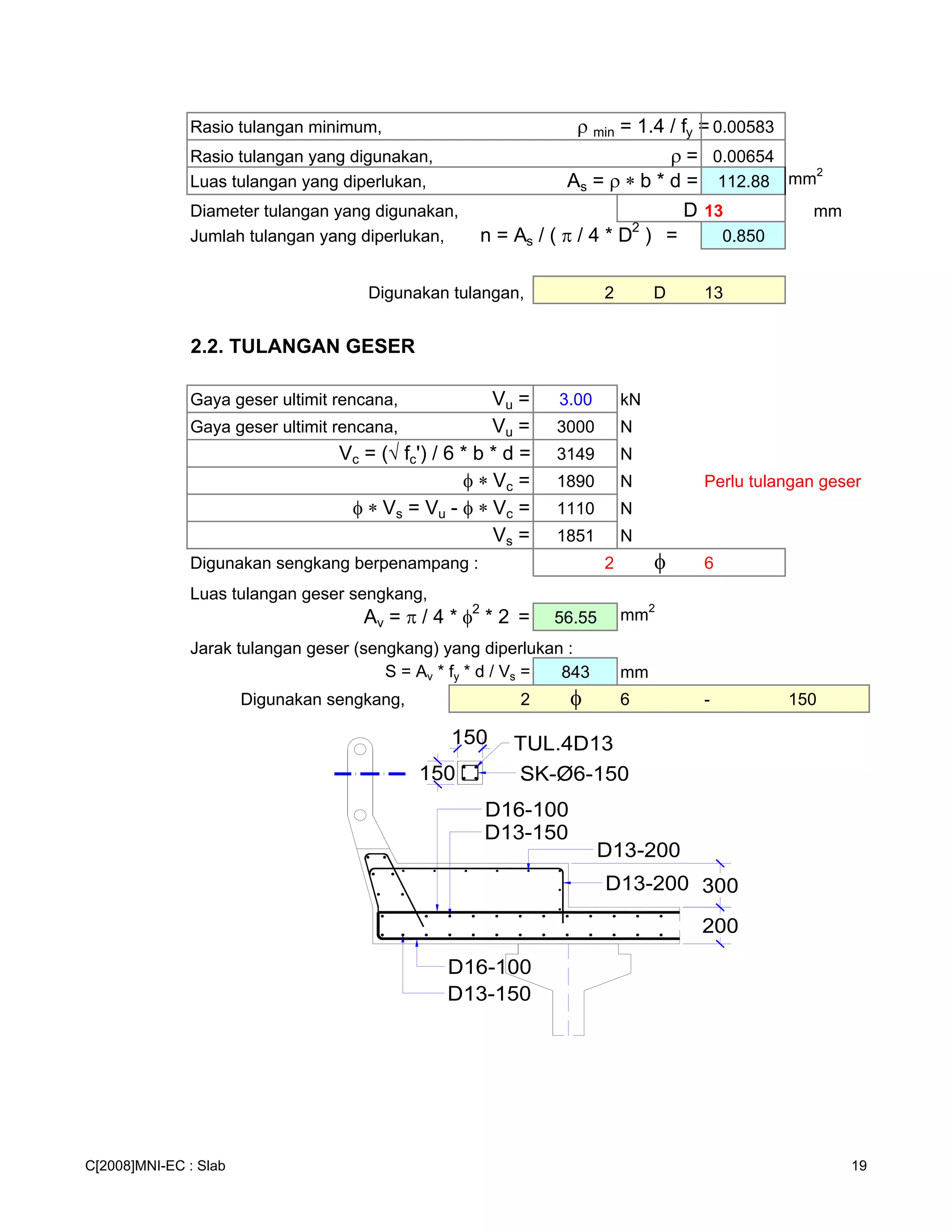 1. analisis slab lantai jembatan | PDF