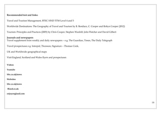 1. assignment brief tourist destination | DOC