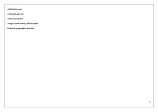 1. assignment brief tourist destination | DOC