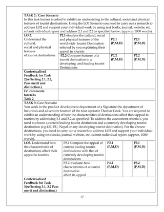 1. assignment brief tourist destination | DOC